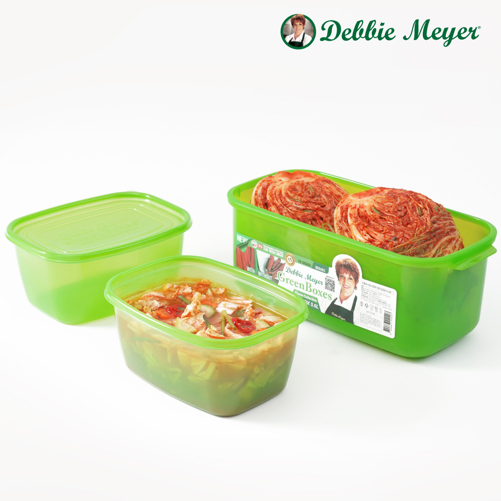 데비마이어 그린박스 김치통 냉장고정리 야채보관용기 1.8L 2p + 빅박스 5.6L 1p :: 건강을 쉽게, 그리팅